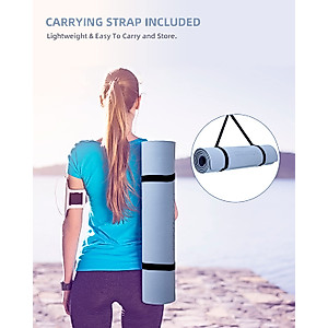 COOLMOON Yoga Mat Non Slip, Anti-Tear 1/4 Thick TPE Yoga Mats for Women and Men, 72"x24" Exercise & Fitness Mat with Carrying Strap, Workout Mats for Yoga, Pilates and Floor Exercise