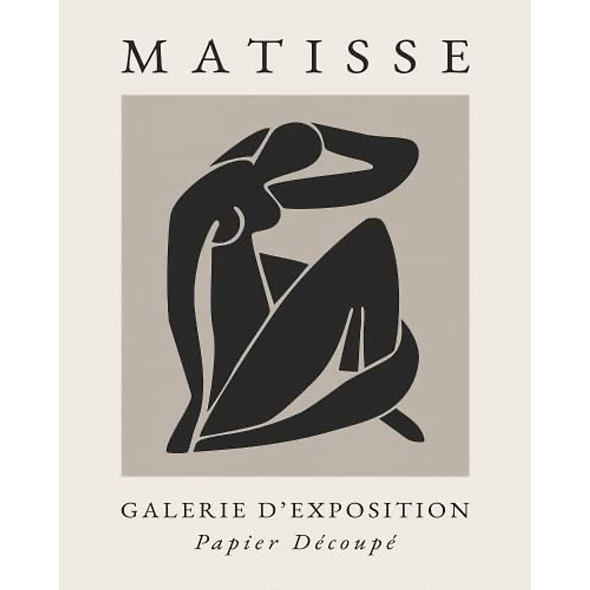 UPWOIGH Matisse Black And White Wall Art Poster Set of 3, 12x16in Unframed Real Quality Canvas Paintings for Tasteful Art Poster, Decoration in Living Room, Bathroom,Hallway Bedroom