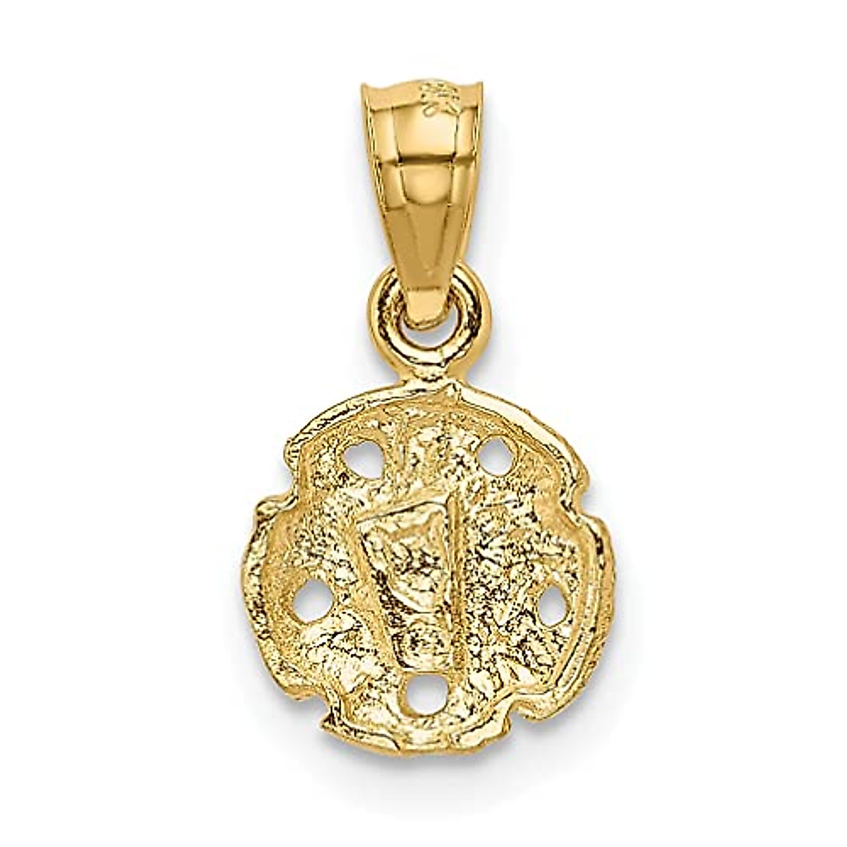 IceCarats 14K Yellow Gold Sand Dollar Sea Star Starfish Necklace Charm Pendant 16mm x 8mm Only
