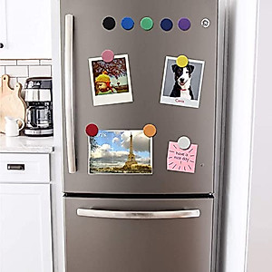 Qualsen Fridge Magnet, 20 Pack Refrigerator Magnets, Heavy Duty Magnet Whiteboard, Locker Magnets, Office Magnets (10 Colors,Plain)