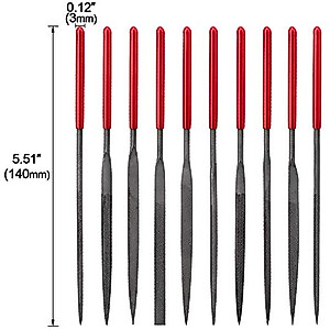 ANCIRS 10 Pack Needle File Set, Mini Needle Jewelry File Set, Hardened Alloy Strength Steel Files