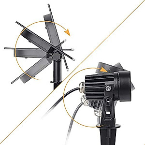 T-SUNUS Solar Garden Spotlight Outdoor, 4-in-1 Solar Spot Lights IP65 Waterproof 9.8ft Cable, 5W Separated Solar Panel, Auto On/Off for Tree Patio Yard Driveway Pathway Pool Area(Warm White 3000K)