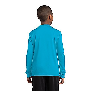 Sport-Tek Youth Long Sleeve PosiCharge Competitor Tee L Atomic Blue