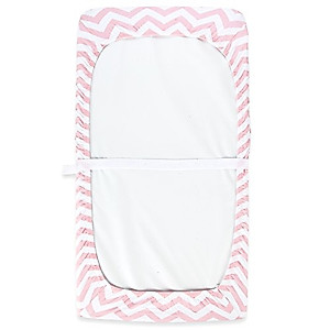 Cuddly Cubs Changing Pad Covers – 2 Pack – Snuggly Soft Plush Cotton Changing Table Covers for Girl – Fits Perfectly on Summer Infant and Other 16 x 32" Baby Changing Table Pads – Pink