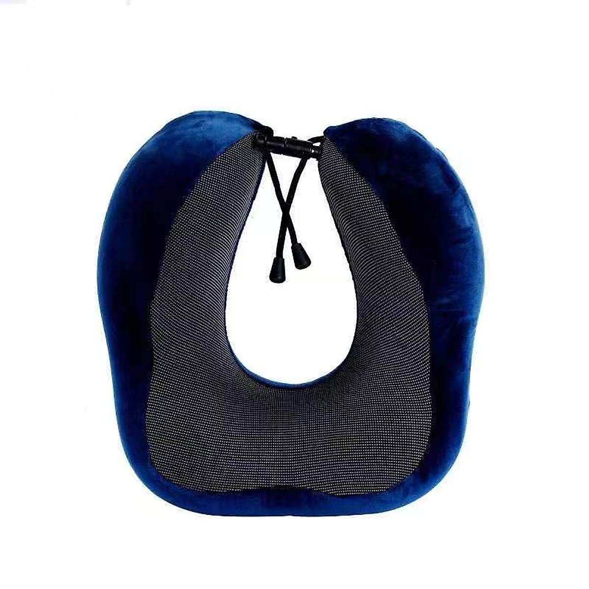 Makimoo Memory Foam Travel Pillow, Neck Pillow with 360-Degree Head Support, Comfortable and Lightweight, Ideal for Sleeping on Airplane, Car, Train, Bus and Home Use, Comes with Storage Bag (Blue)