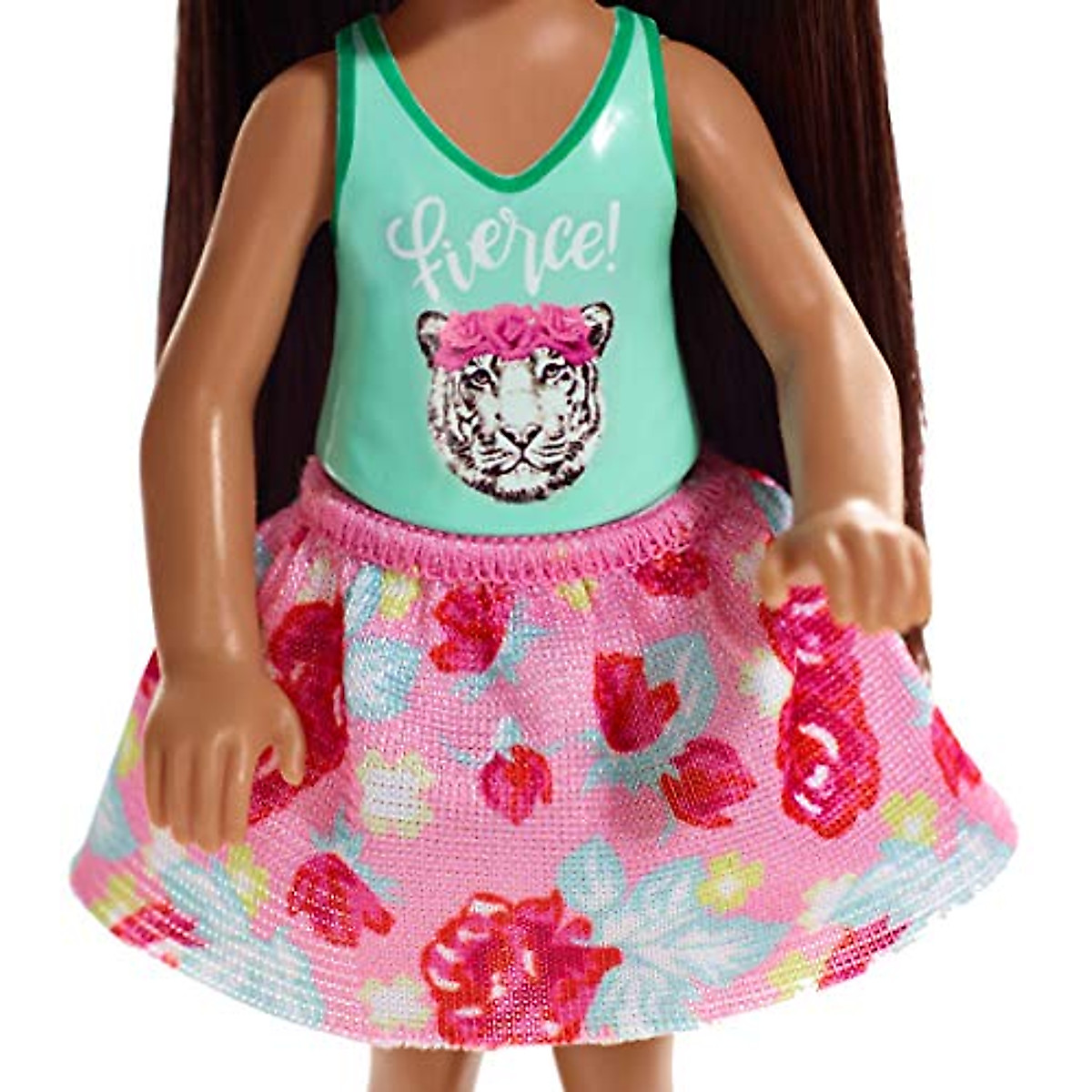 Barbie Club Chelsea Doll, 6-inch Brunette with Fierce Tiger Graphic