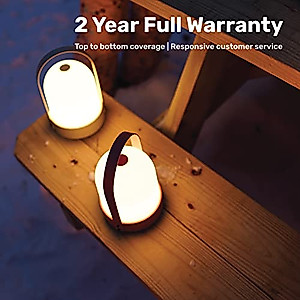 BASK KIN Portable Cordless Lantern Table Lamp | USB Rechargeable | Powerful Long-Lasting 4000mAh Battery | Kids Bedroom | Indoor / Outdoor Light | Easy 3-Step Touch Dimmable | UltraBright LED