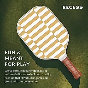 Recess Pro Performance Pickleball Paddle Set - 2 Fiberglass Paddles with Honeycomb Core, 3 Premium 40-Hole Pickle Balls - Ergonomic Sweat-Resistant Foam Grip, Durable Canvas Cover - USAPA Certified
