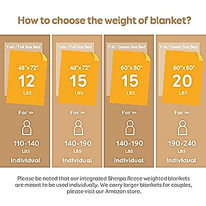 Uttermara Weighted Blanket Queen Size 15 Pounds for Adults, Sherpa Faux Fur Heavy Blanket for Couch Bed, Super Soft Plush Fleece & Cozy Sherpa Reverse, Luxury Long Fur Throw Blankets, 60" x 80", Gray