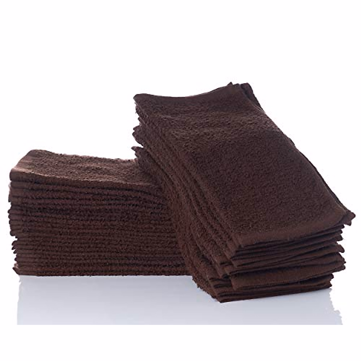 Simpli-Magic 79221 Brown Cotton Washcloths, 12"x12", 24 Count
