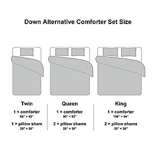 TOPLUXE Queen Comforter Se(Queen, Navy Blue)