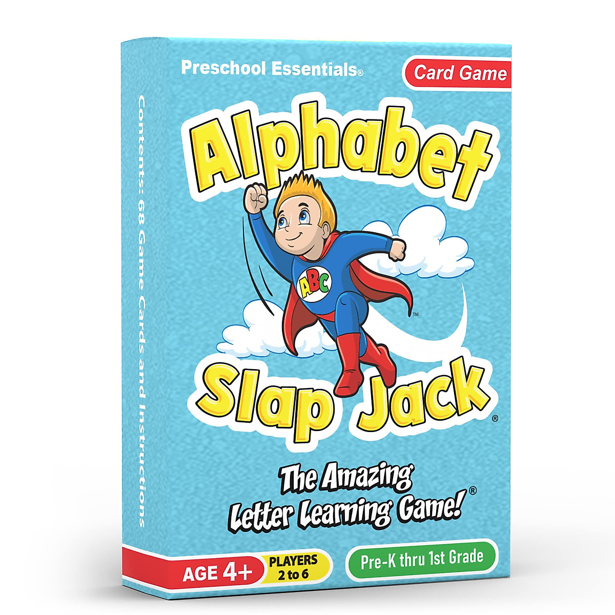 Alphabet Slap Jack® | Play 4 Alphabet Games Including Alphabet Go Fish, Slapjack, ABC Letter Matching or Flash Cards | Learn Upper & Lowercase Letters and Sounds | Build CVC Words | PreK to 1st Grade