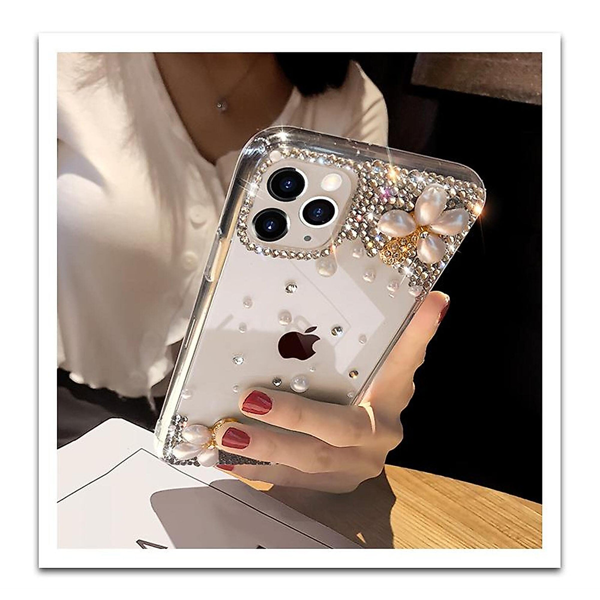 Threesee for Galaxy S9 Plus Crystal Rhinestone Case,Luxury Bling Glitter Cover Shiny Diamond Women Girls Kids Floristic Phone Case for Samsung Galaxy S9 Plus