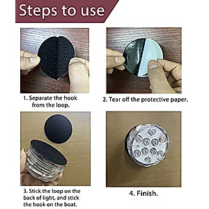 Shangyuan Boat Lights Wireless, Battery Powered Operated Marine Led Interior Light for Boat Deck Courtesy Light, for Fishing Pontoon Sailboat Kayak, Remote Control Multi Color Changing, RGB, 4PCS