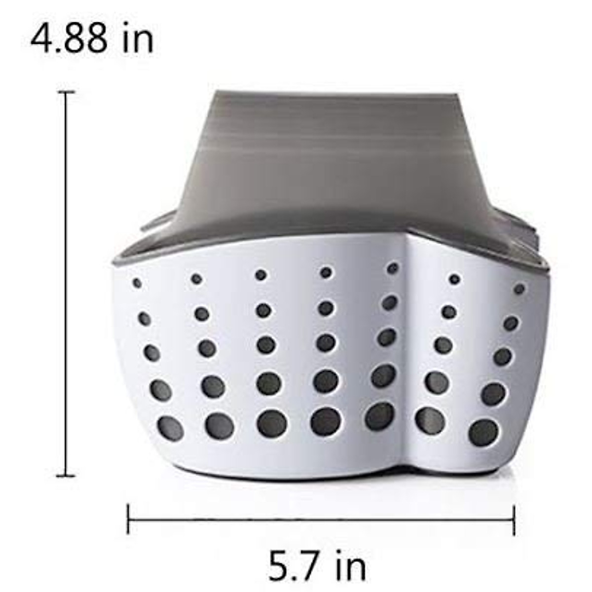 Kitchen Sink Caddy Sponge Holder - Plastic Saddle - Brush and Sponge Holder Organizer with Drain - Double Sink Saddle Faucet Caddy by Crazy Chef