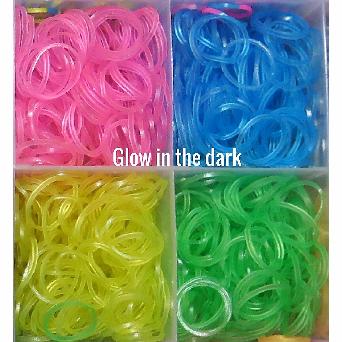 DasKid 12100+ Rubber Bands Refill Loom Set 11,000+ Loom Bands 42 Colors 600 Clips 200 Beads + 52 ABC Beads 30 Charms 10 Backpack Hooks 10 Tassels 5 Crochet Hooks 5 Hair Clips +ABC & Number Stickers