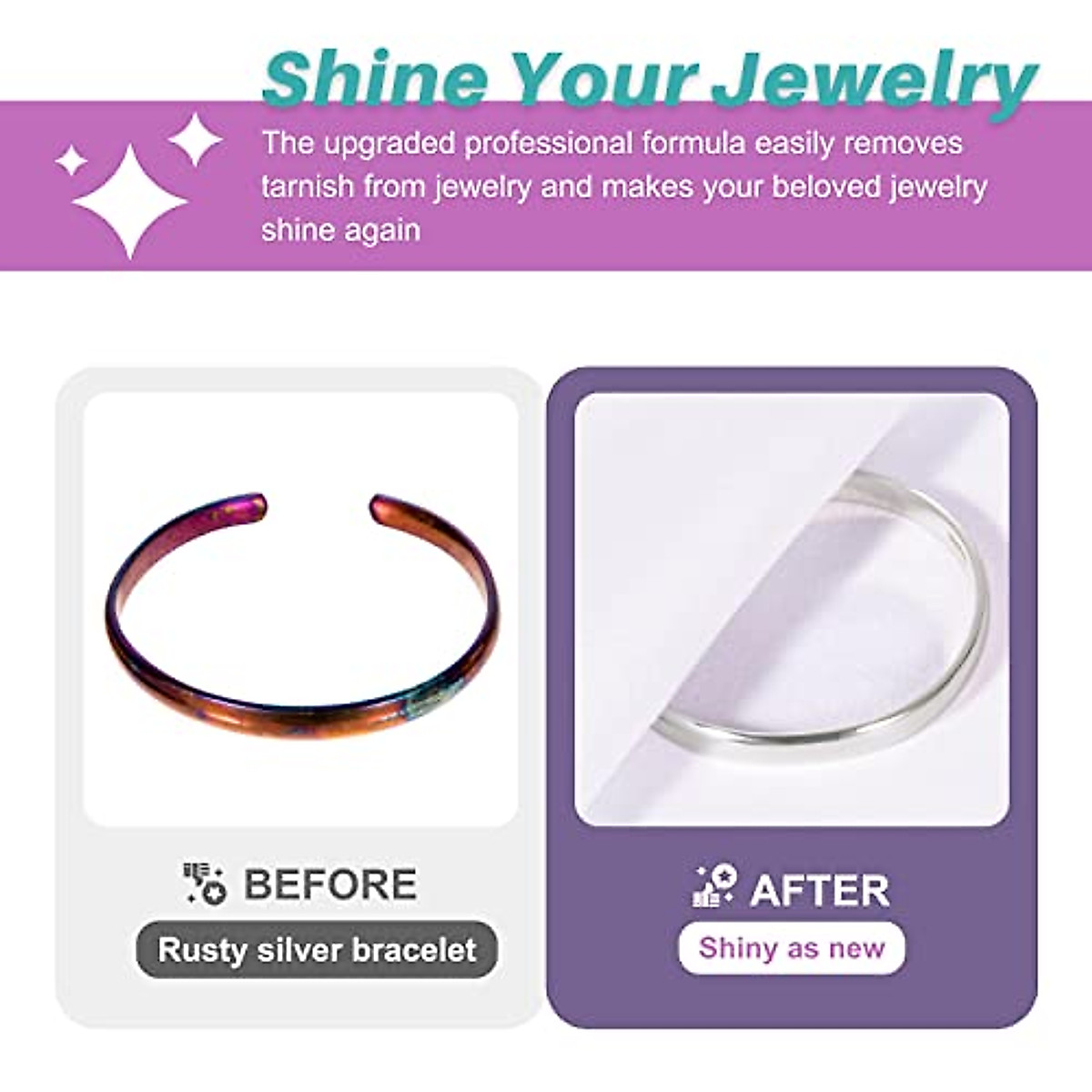 CATIFLIN 3pcs Multi-Layer Jewelry Cleaning Cloth, Large Polishing Cloth, 100% Cotton Jewelry Cleaning Cloth for Gold, Silver and Platinum Jewelry (Purple, 10"X12")