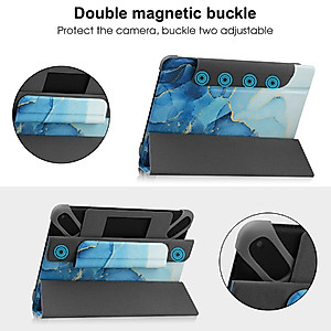 HoYiXi Universal Case for 8 inch Tablet,Protective Tablet Cover for 7 inch, Foldable Stand Folio Tablet Case for and More 7"-8" inch Tablet -Blue Marble