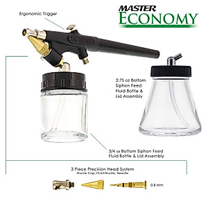 Airbrush Set-Kit-Single Action-Siphon Feed-External Mix-Sunless Tanning