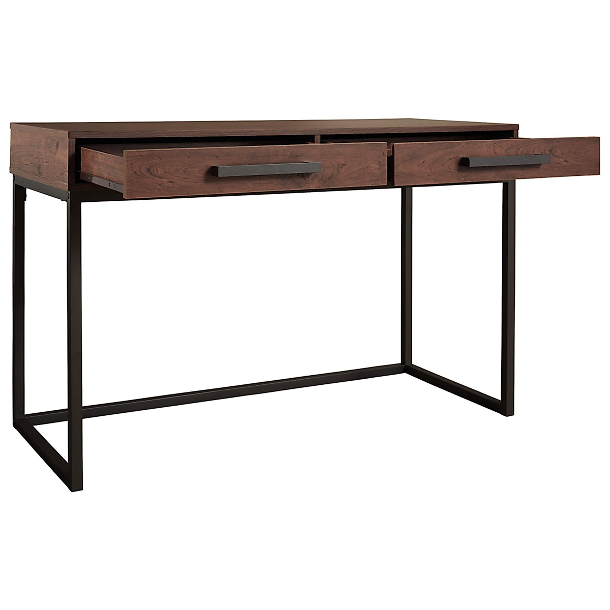 Signature Design by Ashley Horatio Urban Industrial 48" Home Office Desk with 2 Drawers, Brown