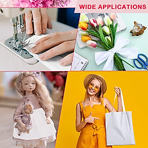 40 Pcs White Jelly Cotton Fabric Patchwork Roll, 2.55 Inch Roll Up Cotton Fabric Quilting Strips, Jelly Fabric Patchwork Craft Cotton Fabric for Quilters and Sewing DIY Crafts (Basic Style)