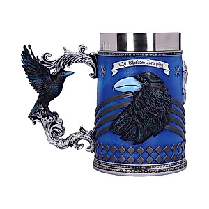 Nemesis Now Harry Potter Ravenclaw Hogwarts House Collectible Bronze Resin Tankard, 1 Count (Pack of 1), Blue Silver