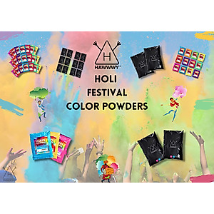 Hawwwy Colored Powder for Color Run, Gender Reveal (12) 70 Grams Packets, Color Run Powder Assorted Colors, Colorful Smoke for Photography, 5k Runs, Bath Bombs, War Paint, Holi Festival