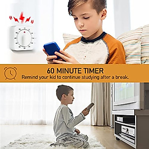 aGIOGIO 2-Pack Square 60 Minute Mechanical Kitchen Timer,Chef Cooking Timer Clock with Loud Alarm,No Batteries Required - Kitchen Learning Management Timer Magnetic Backing with Fridge Magnets