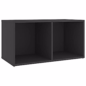 vidaXL TV Stand 2 Pcs, TV Stand for Living Room, Sideboard with Storage, TV Console Media Unit Cupboard, Modern Style, Gray Engineered Wood