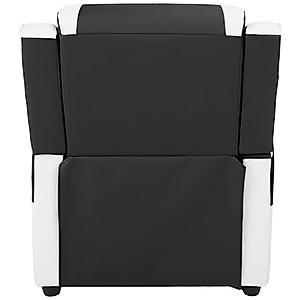 Amazon Basics Kids/Youth Gaming Recliner with Headrest and Back Pillow, 3+ Age Group, Black/White