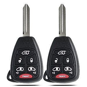 Key Fob Keyless Entry Fits for Chrysler Town & Country Dodge Grand Caravan 2004 2005 2006 2007 Remote Control Replacement 05183683AA M3N5WY72XX 46Chip 315MHz 6 Button Head Fob Key (Set of 2)