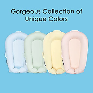 Organic Cotton Baby Spare Cover for Dock-a-tot Deluxe+ Docks | Hypoallergenic Newborn Nest Cover| (Cover Only) (Baby Blue)