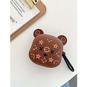 Cute Case for Beats Fit Pro Case Cover 3D Kawaii Funny Food Design Silicone Shell Anti-Fall Cover for Beats Fit Pro Charging Case for Girls Women Boy Men (Beats Fit Pro, Cute Bear)