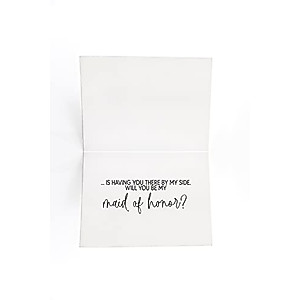 Will You Be My Maid of Honor Proposal Card for Daughter, Greeting Card for Bridesmaid Proposal Box, Best Friend Bridal Party from Bride and Mom (Daughter/Maid of Honor)