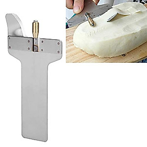 304 Stainless Steel Noodle Knife Cut Dough Shaving Cutter Kitchen Noodle Restaurants Cutting Accessories(Copper wheel)