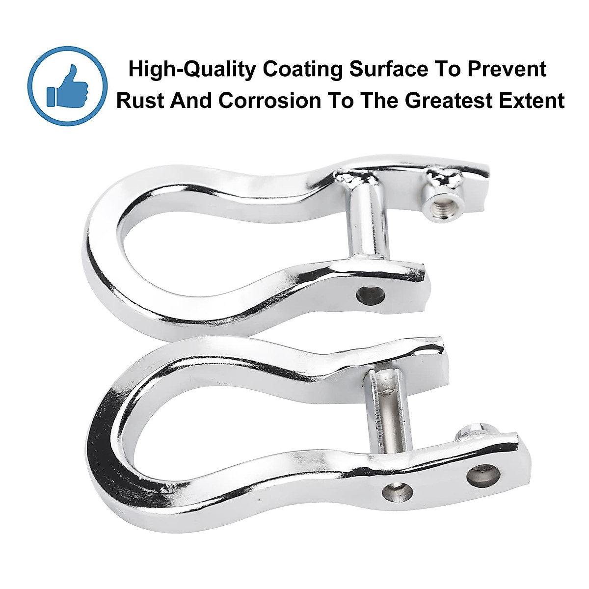 ONER Tow Hooks Compatible with 2019 2020 2021 & Newer Chevy Silverado 1500, Replaces # 84280202（Chrome）