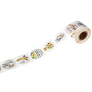 Boho Safari Animal Thank You Stickers / 6 Floral Jungle Animals Designs / 250 Wild Baby Shower Thank You Labels / 1.5" Baby Shower Sticker/Made in The USA