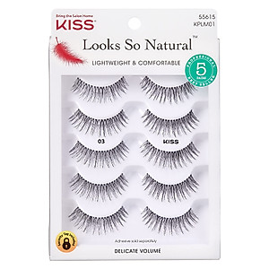 Kiss Looks So Natural Lashes #03 Lightweight & Comfortable (Pack of 2)