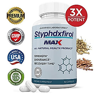 (3 Pack) Styphdxfirol Max 1600MG All Natural Advanced Men's Heath Formula 180 Capsules