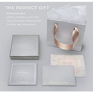 Suavell 5 Circle Necklace Pendant, 50th Birthday Gifts for Women. Sterling Silver Chain Necklace, Minimalist Jewelry, Dainty Necklace. Daughter Gift from Mom, Gifts for Women Turning 50