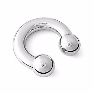 Scrap Metal 23 316L Surgical Steel Circular Barbell Horseshoe 2g 3/4