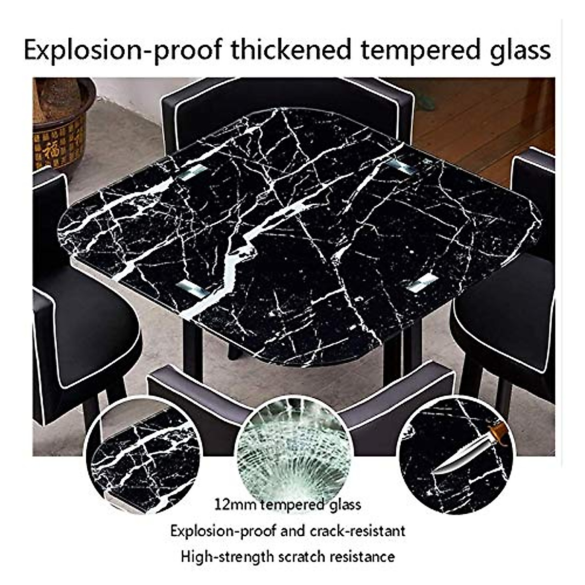 Office Reception Round Table- Office Table and Chair Set Reception Coffee Table, Reception Tables and Chairs Restaurant Tables and Chairs Set Simple Modern Leisure Table Marble Solid Wood Round Table