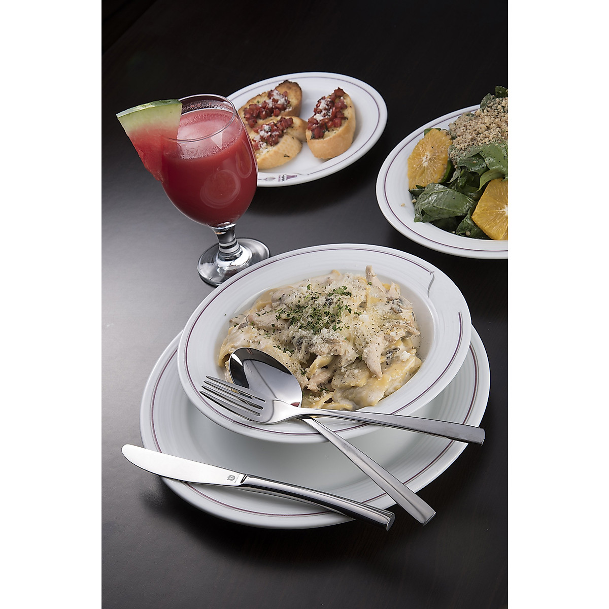 DANIALLI 80 Piece Silverware Set For 16, 18 10 Stainless Steel Silverware Set, Modern Sleek Flatware Set Includes Knife/Fork/Spoon & Long Teaspoon/Salad Fork Mirror-Polished & Dishwasher Safe Cutlery