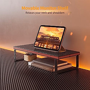 CubiCubi L Shaped Gaming Desk Computer Office Desk with Carbon Fiber Surface, 47 inch Corner Desk with Large Monitor Stand for Home Office Study Writing Workstation, Black