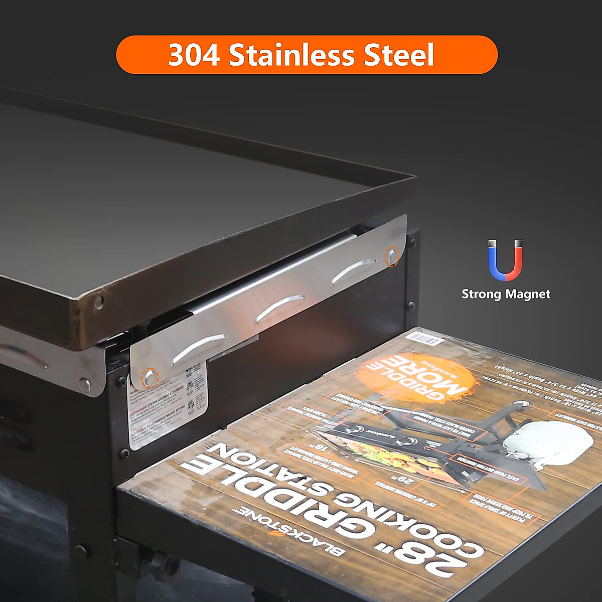 Wind Guards for Blackstone 28 Inch Griddle, Magnetic Blackstone Griddle Grill Accessories Fit with Side Shelf, Hood and Rear Grease Cup, Heat Shield for Side Table,Hold Heat, Save Gas and No Dropping