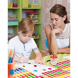 Colored Dot Stickers Round 0.75 inch Coded Labels 3000 Pieces 10 Color Awards Office Classroom Garage Sale