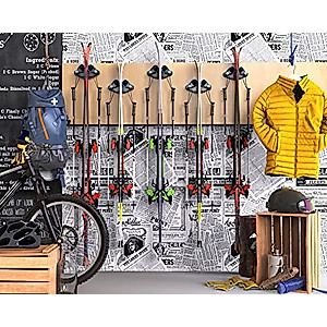 Skifavs Ski Wall Mount, Snowboard Wall Storage Rack, Ski & Snowboard Rack For Garage Wall, Damage-Free Ski Storage Rack, Ski Holders For Wall, Snowboard Display （1 Pack)