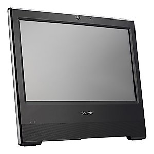 Shuttle XPC AIO X50V6 BLACK Intel Celeron 3865U Kabylake All-In-One Barebone PC, Fanless, IP54 Certified, VESA compatible