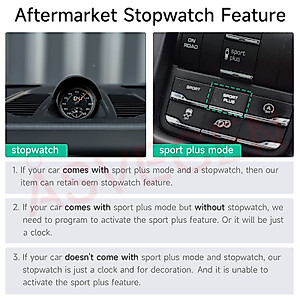 ASVEGEN Sport Chrono Stopwatch Mounted Dashboard for Porsche 911 991 2013-2019, Beige Panel and Black Clock