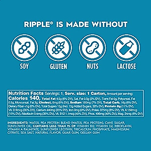 Ripple Vegan 8 oz Dairy-Free Milk, Vanilla (12 Pack) & Ripple Vegan 8 oz Dairy-Free Milk, Original (12 Pack) | 24 Pack